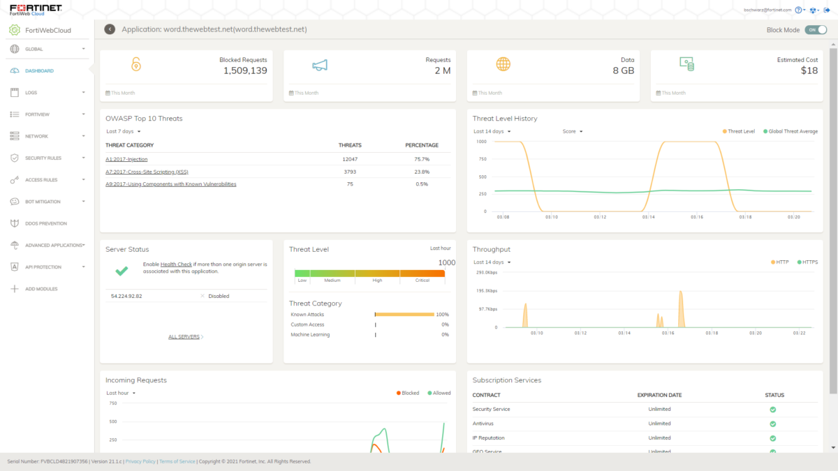Fortinet FortiWeb Web Application Firewall (WAF) - Cybersecurity ...